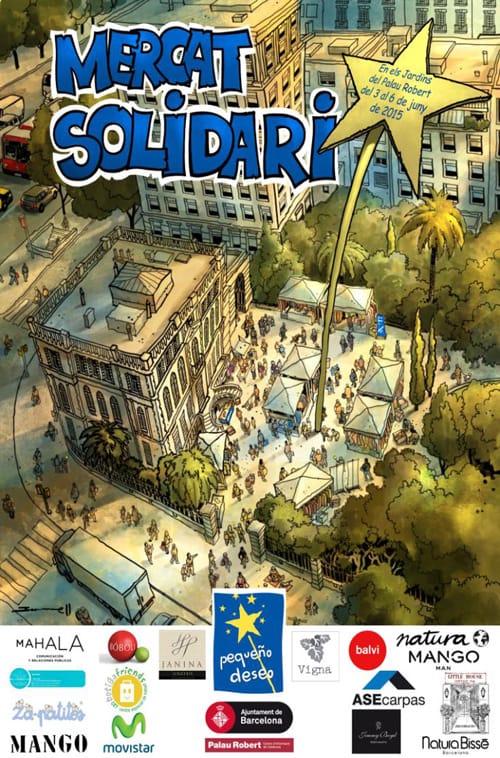 Mercat Solidari als Jardins del Palau Robert, Barcelona • Socpetit.cat
